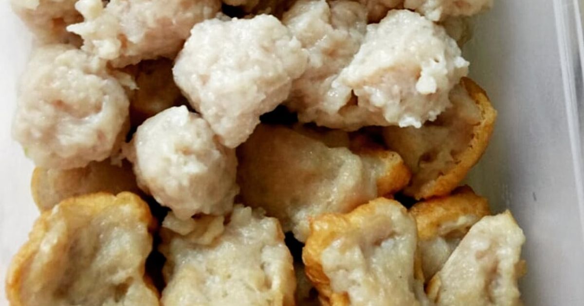 Chicken Meat Balls (Bakso Ayam) And Chicken Tofu (Tahu Bakso) Recipe By ...