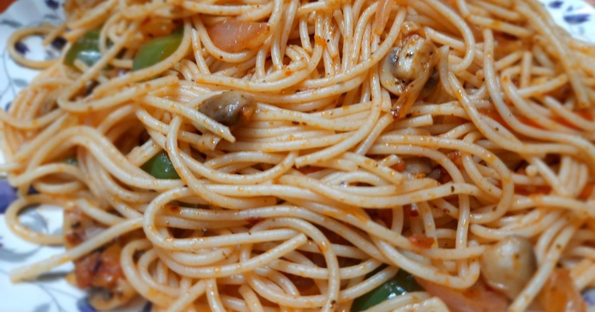 Spaghetti Pasta (Indian Style) Recipe by Shrankhla Gupta (ccardamom ...