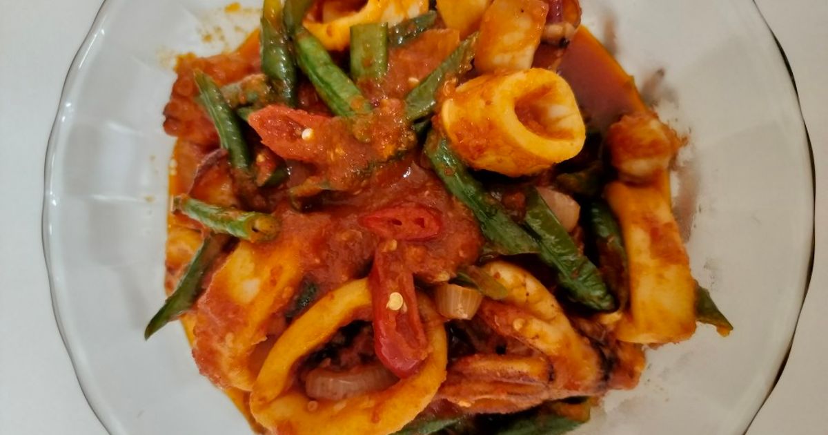 Resep masak sotong kacang panjang rumahan enak dan mudah - Cookpad