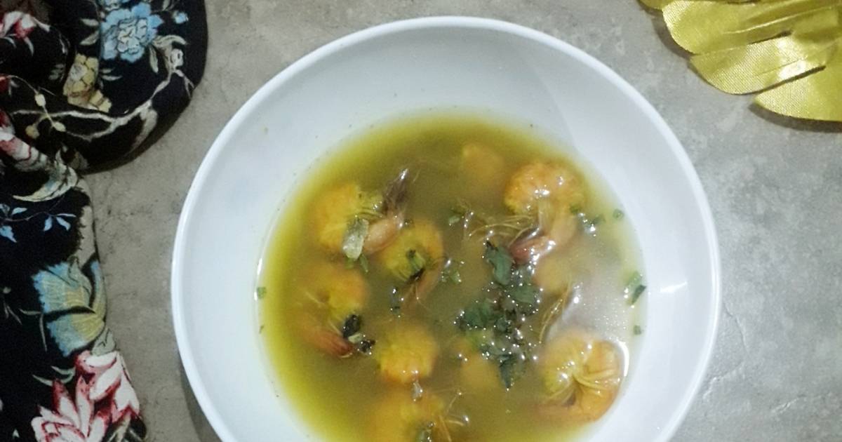 Resep Udang kuah asam kuning tanpa minyak oleh Ani Brilian - Cookpad