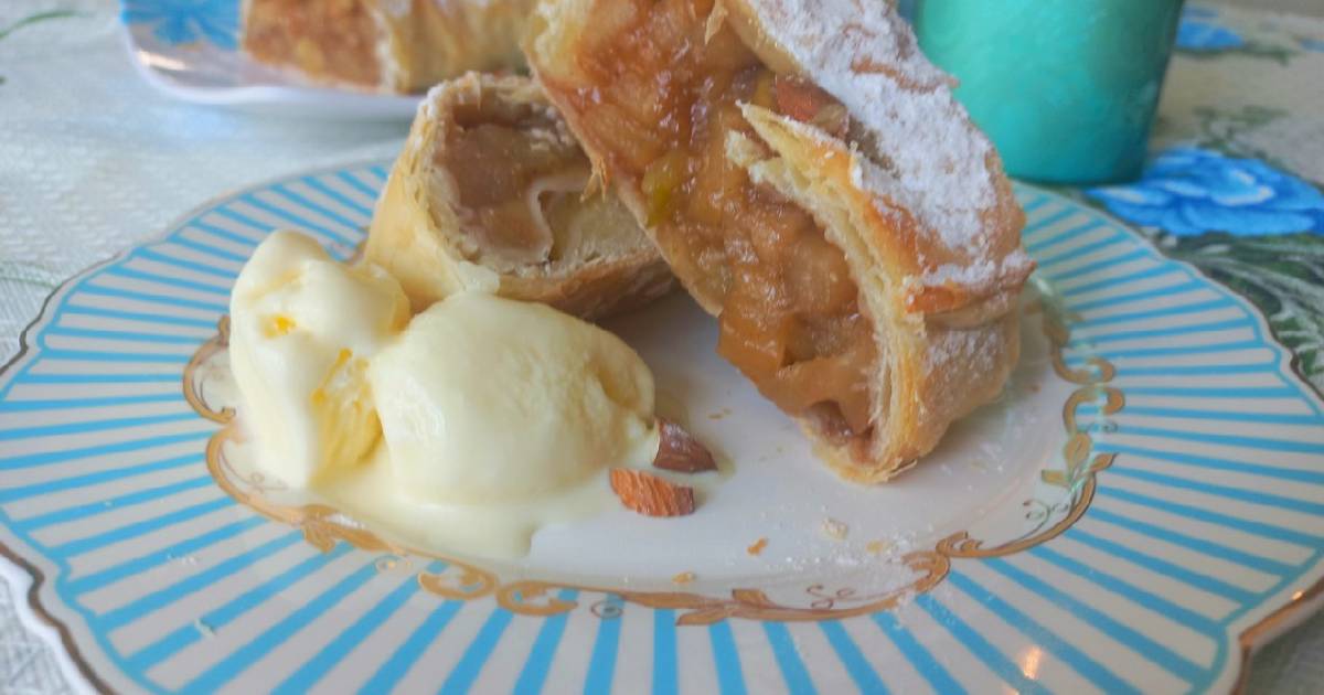 Strudel express de peras y manzanas Receta de virginia- Cookpad