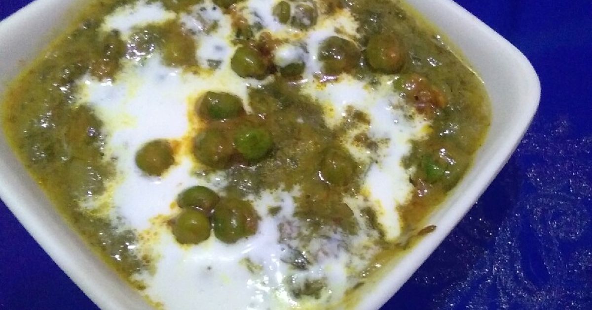 Palak Matar Malai Recipe by Deepti Kulshrestha - Cookpad