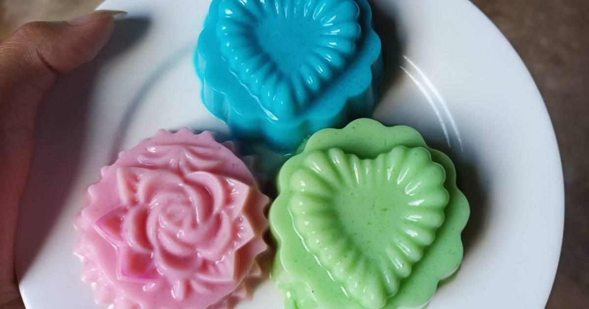 Cách Làm Món Pudding sữa đậu nành 3 màu của Thu Mèo - Cookpad