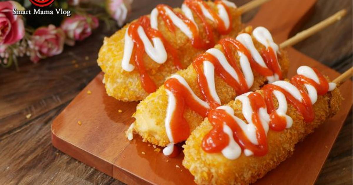 Resep Corndog Mozzarella Sosis oleh Smart Mama Vlog - Cookpad