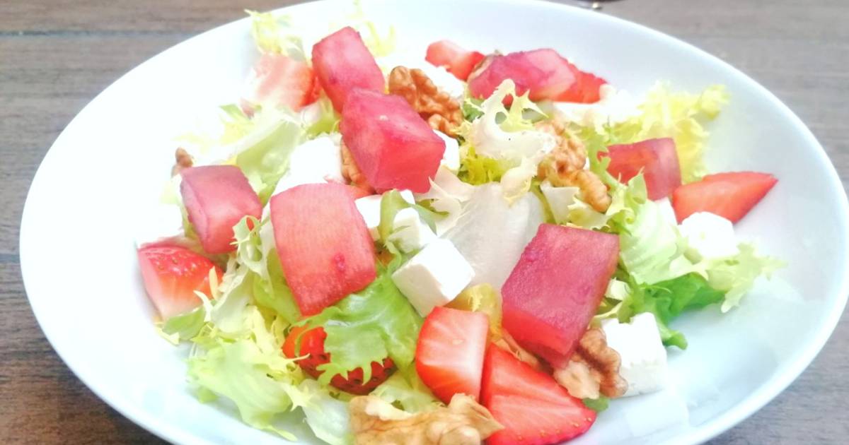Ensalada con fresa y manzana - 104 recetas caseras- Cookpad