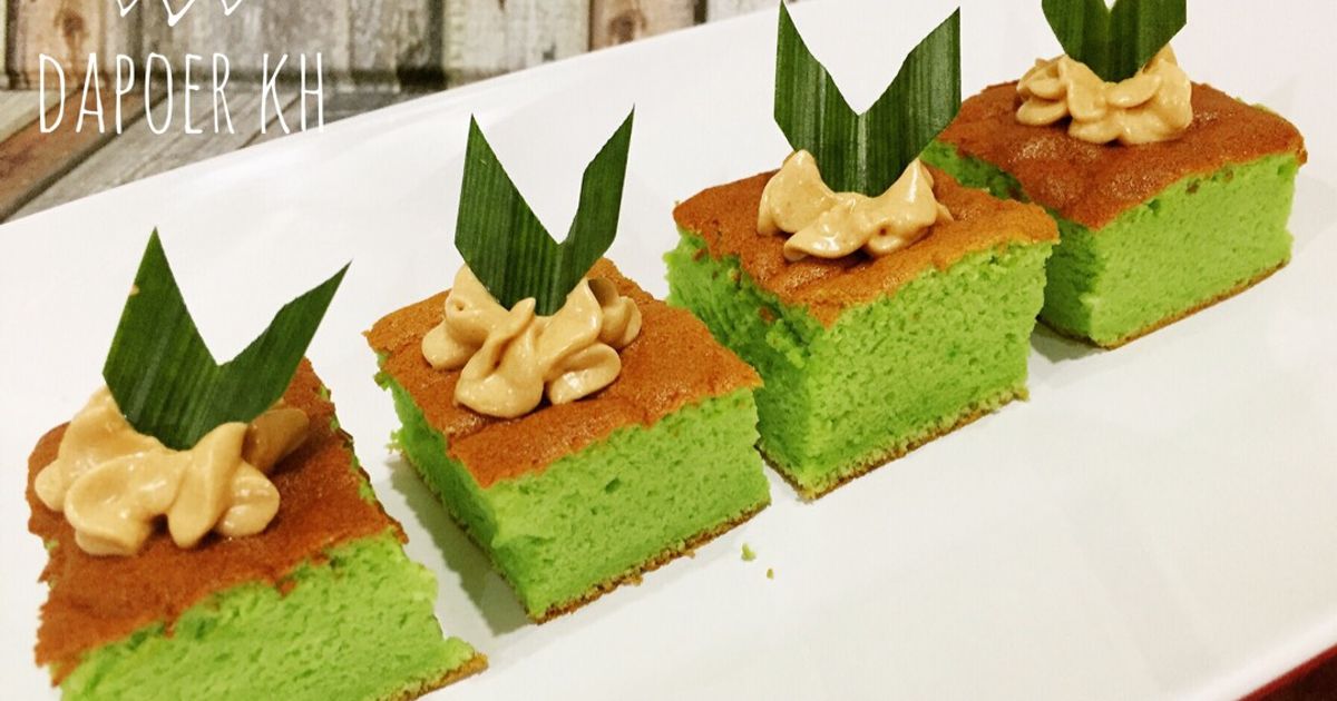 Resep Ogura Pandan Cake + Tips oleh Kristina Heryawati - Cookpad