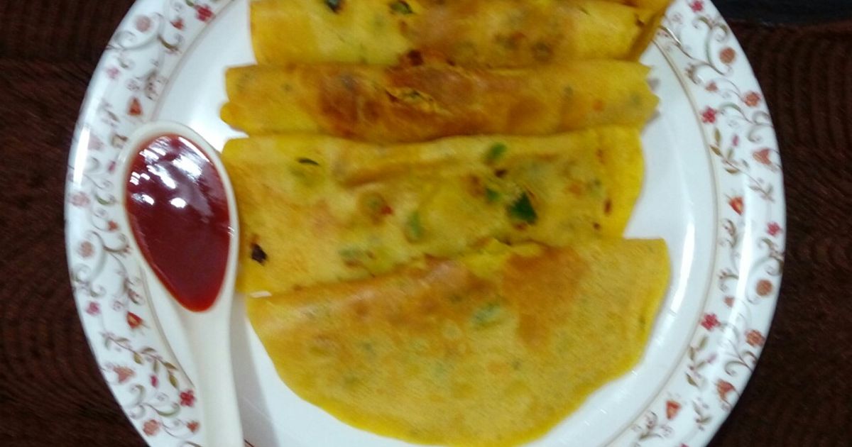 Besan Veg Omelette Recipe by Polly Basu - Cookpad