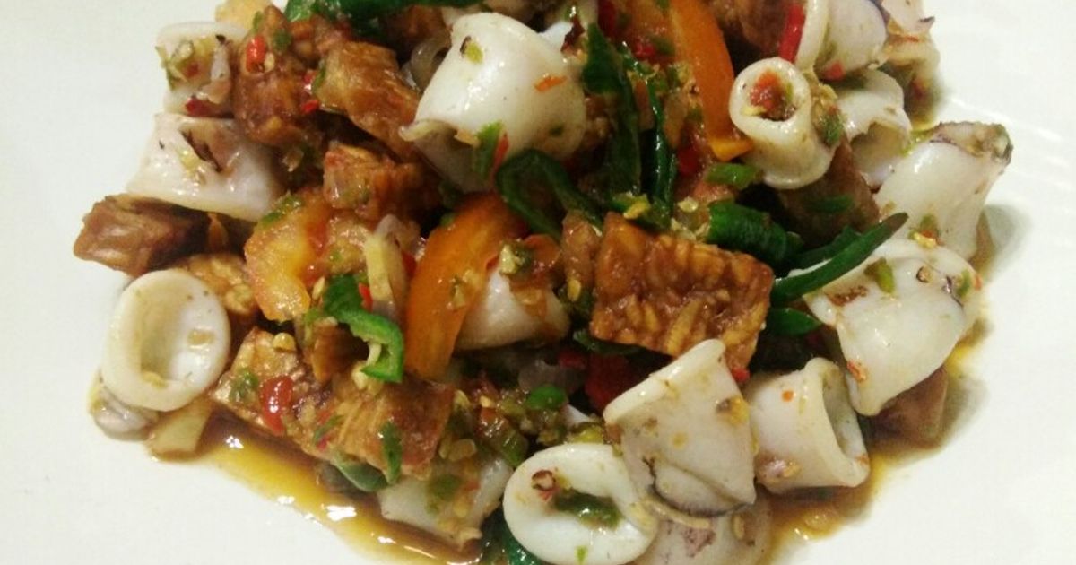 Resep Cumi Sambel Cabe Ijo oleh Dapur Mami Syafiq - Cookpad
