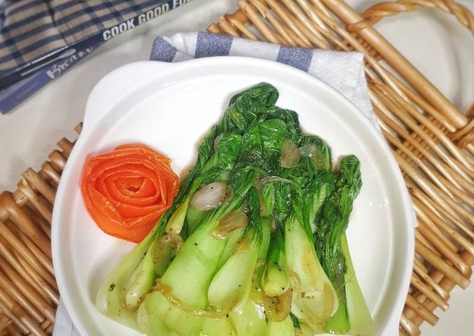 Resipi Menu Berpantang : Pak Choi Goreng oleh Jeehan Kitchen - Cookpad