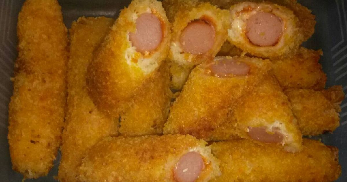 Resep roti tawar isi sosis keju goreng rumahan enak dan mudah - Cookpad