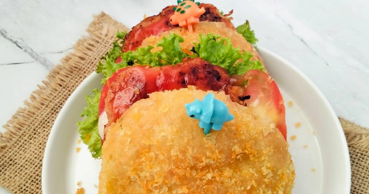 Resep Burger Homemade Sehat oleh RatihAng - Cookpad