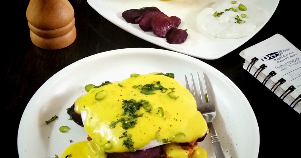 Cauliflower Hash Brown Benedict Recipe by Leena Mehta - Cookpad