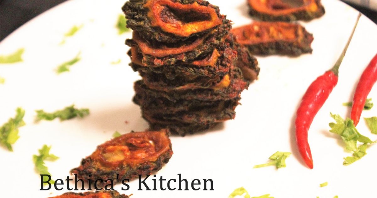 Spicy Baked Karela Recipe by Bethica Das - Cookpad