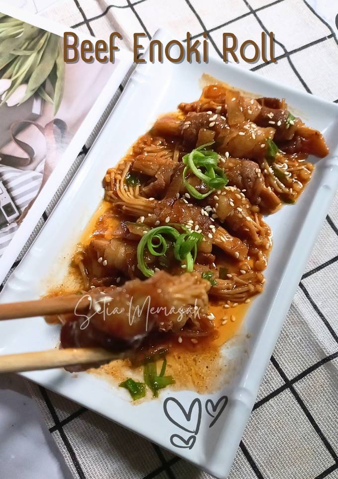 Resep Beef Enoki Roll oleh Setia Memasak - Cookpad