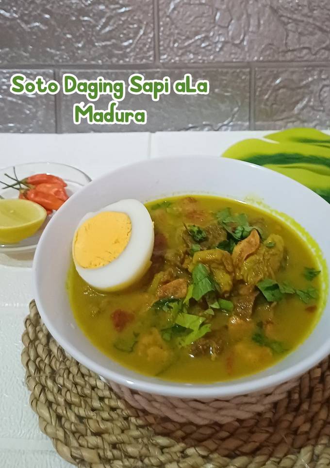 Resep Soto Daging Sapi aLa Madura oleh Ana Rafa Fadhlillah - Cookpad