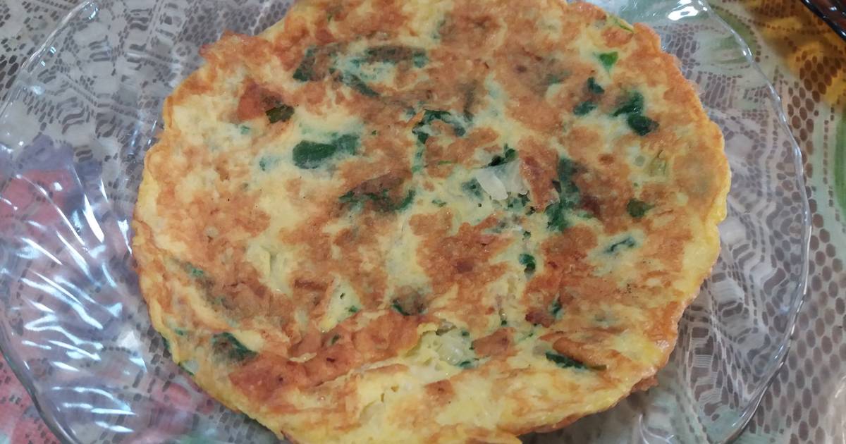 Resep Telur dadar bayam keju mpasi 8 bulan + oleh nancy - Cookpad