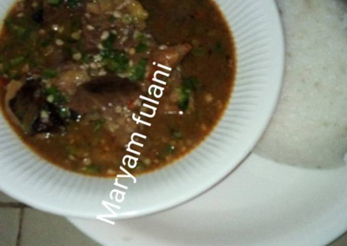 Miyar kubewa with tuwon shinkafa Recipe by Maryam Fulani - Cookpad