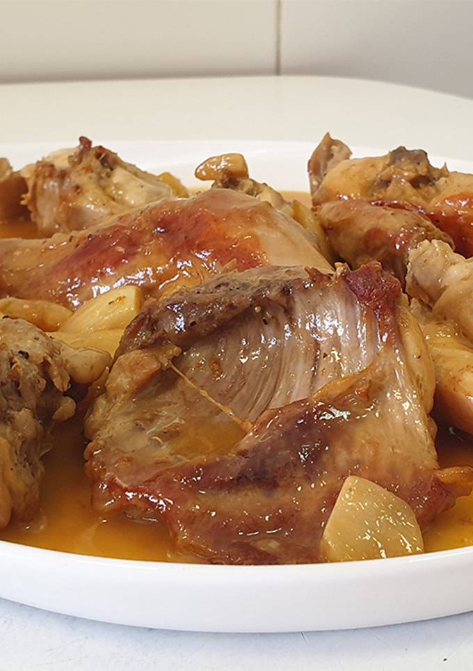 Conejo al ajillo Receta de Un Discapa Entre Fogones- Cookpad