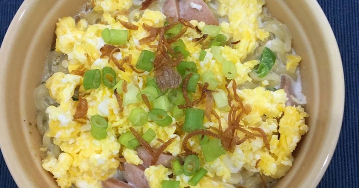 Resep Indomie susu / indomie carbonara oleh Tita Fatmawati - Cookpad