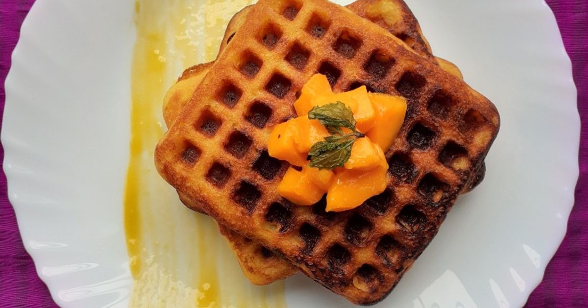 Mango Waffles Recipe by Deepa Rupani - Cookpad