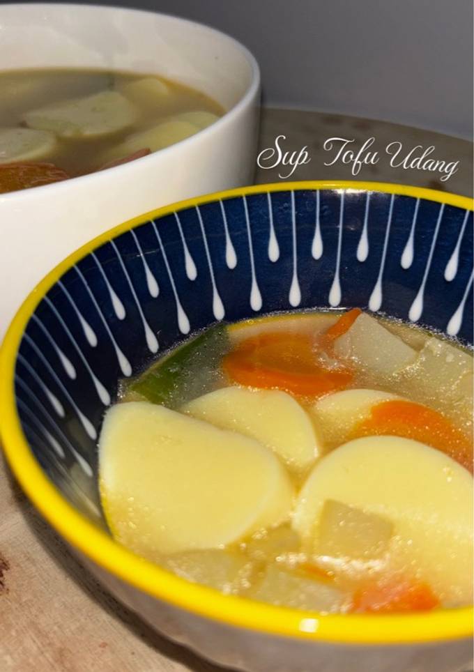 Resep Sup Tofu Telur (Rasa Udang) oleh Mommy Mercy - Cookpad