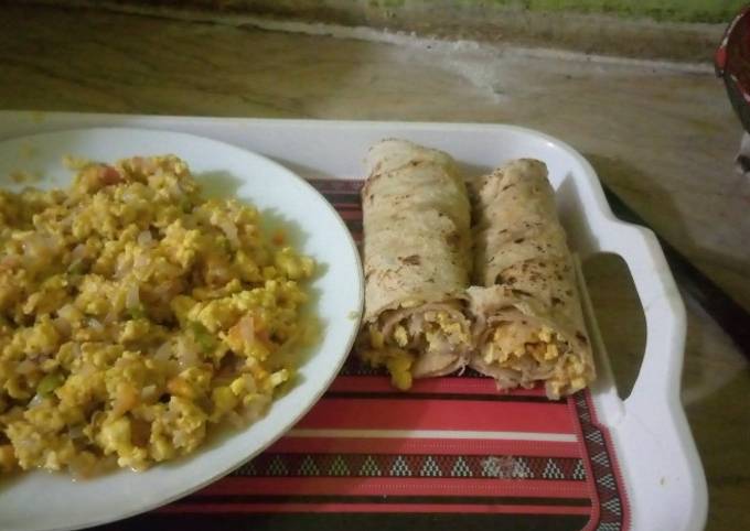 Paratha roll Recipe by Mrs.Imran Malik - Cookpad