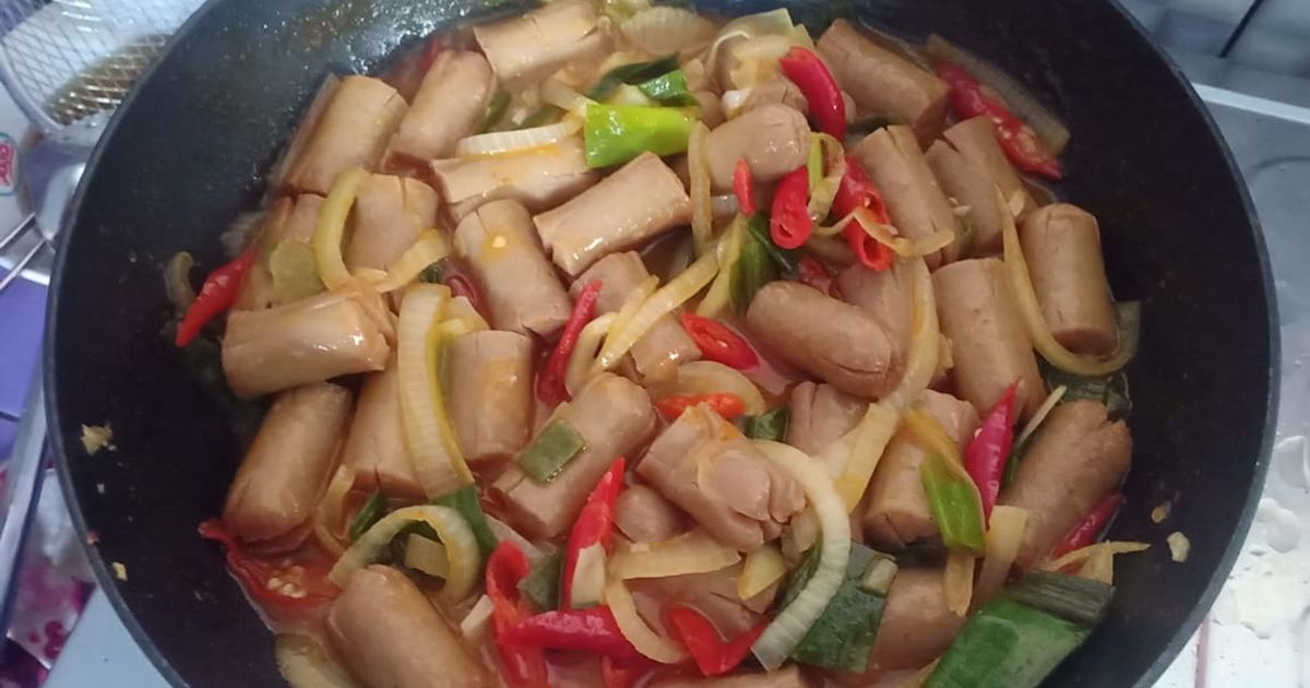 Resep Sosis Saos Pedas oleh Mama Nisa - Cookpad
