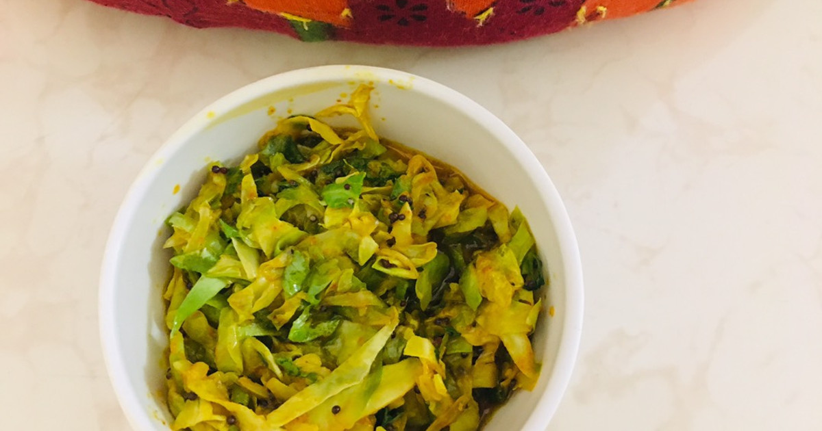 Cabbage Sambharo Recipe by HIMADRI H. Thaker - Cookpad