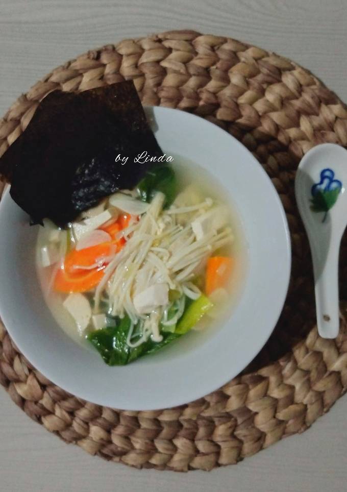 Resep Sup Tahu Jamur Enoki oleh Linda - Cookpad