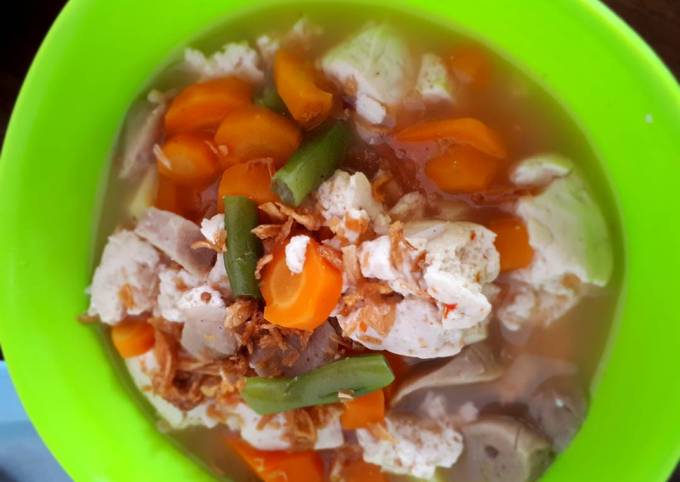 Resep Sop tahu putih seger oleh Yominyakeanna - Cookpad