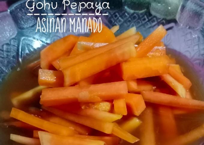 Resep #358 Gohu Pepaya / Asinan Manado oleh Ratih Anita Dewi - Cookpad
