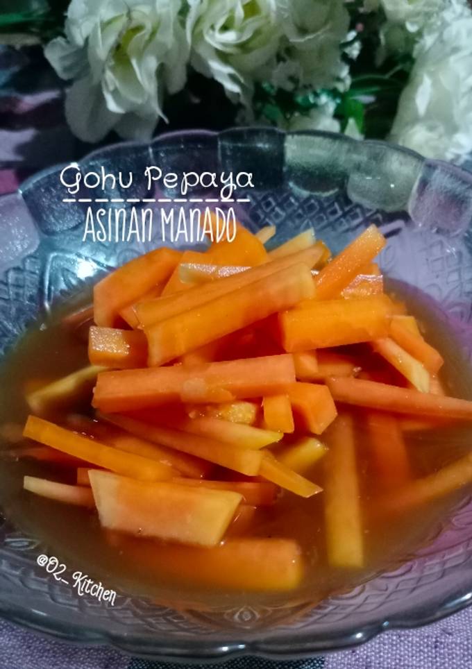 Resep #358 Gohu Pepaya / Asinan Manado oleh Ratih Anita Dewi - Cookpad