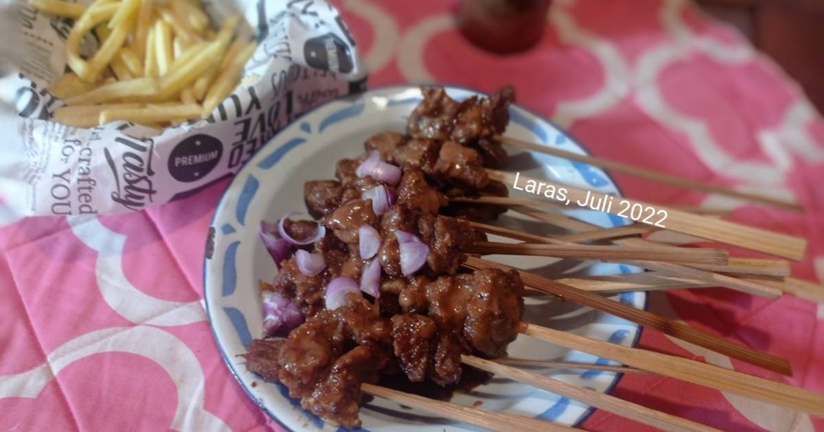 Resep Sate Sapi Goreng Presto bumbu kacang instan ala Laras oleh Laras ...