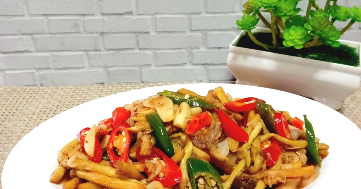 Resep Oseng Sulur Keladi Udang Papai oleh Hj.Tintin Purnama Sari - Cookpad