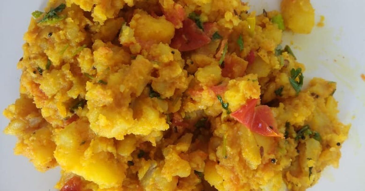 Dry Aalu Tomato Sabji Recipe by Shashank Khare - Cookpad