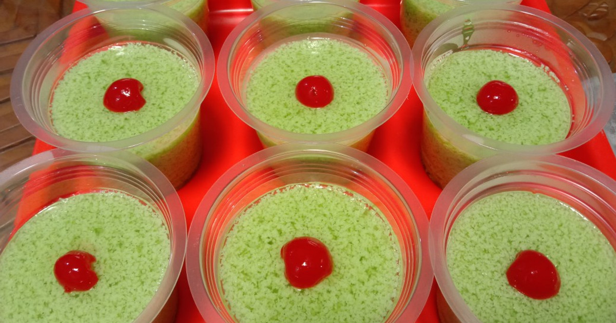 Resep Puding Tape Ketan Hijau oleh yessi - Cookpad
