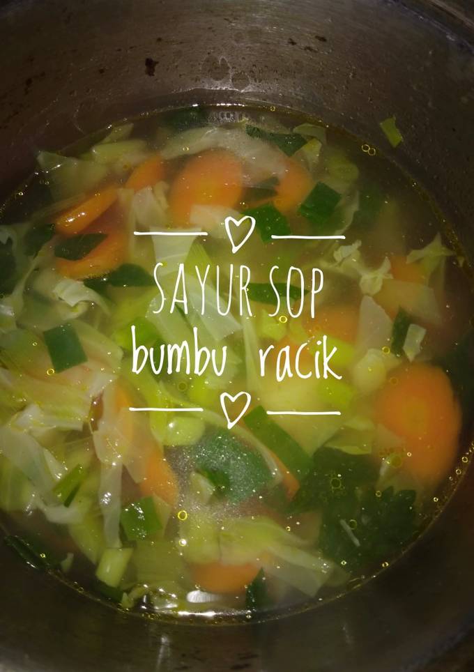 Resep Sayur Sop bumbu racik,simple oleh mimibelkitchen - Cookpad