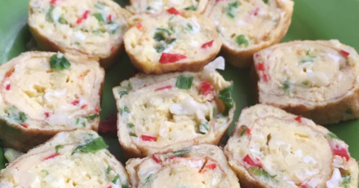 Resep Omlet (gulung) warna warni oleh ummu salma - Cookpad
