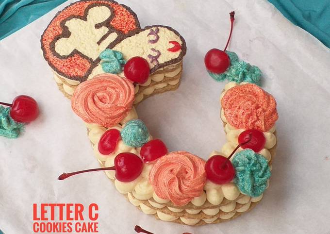 Resep Letter C Cookies Cake oleh Binti Sae - Cookpad