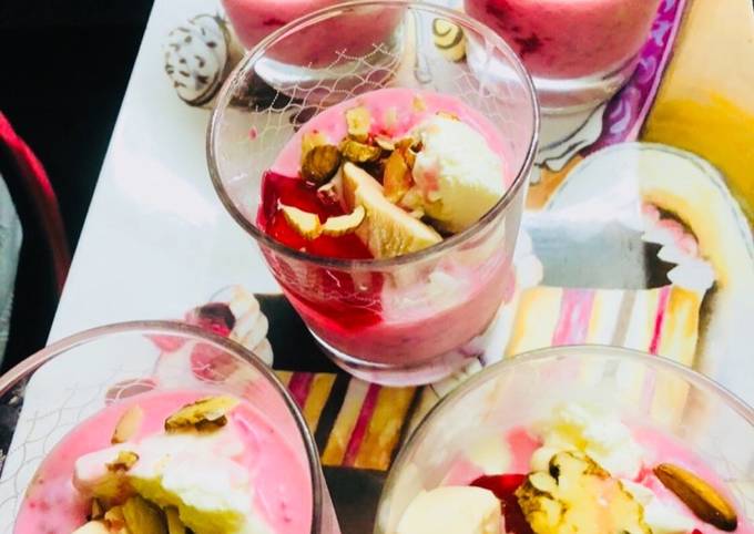 Rose Kulfi falooda Recipe by Kajal Motwani - Cookpad