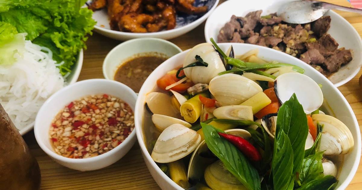Cách Làm Món Nghêu hấp thái + Chân gà chiên nước mắm + Bò né cuốn rau ...