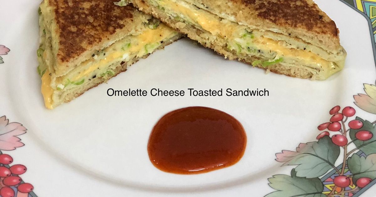 Omelette Cheese Toasted Sandwich Recipe by Rosalyn John - Cookpad