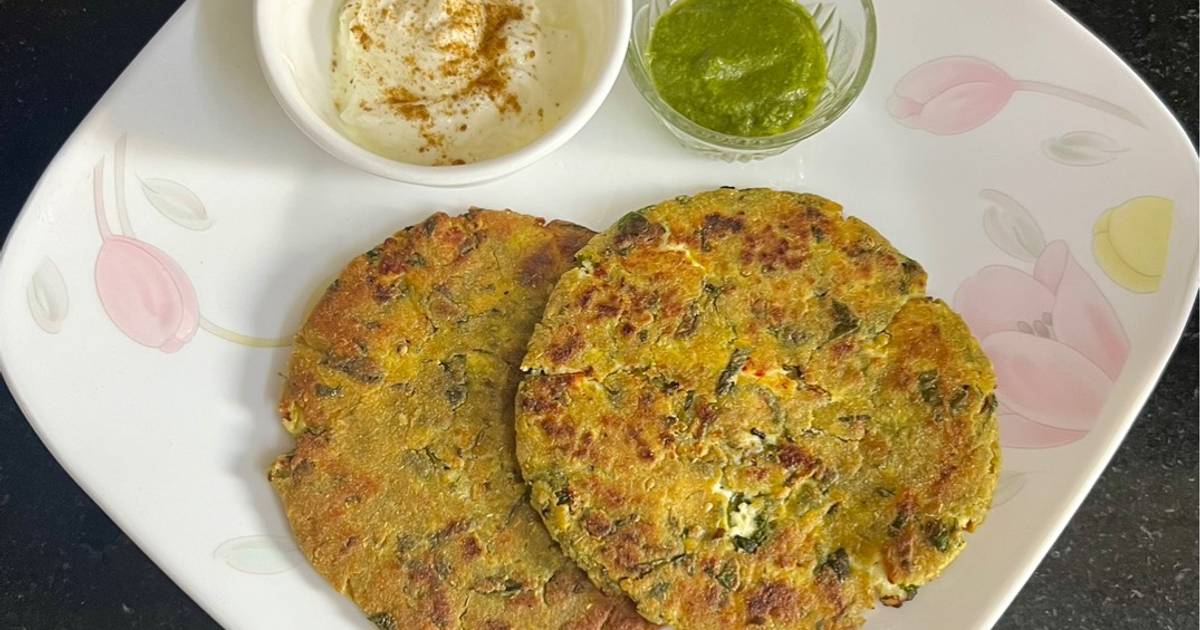 Chena Stuffed Methi Paratha 🫓 Recipe by Alka Bhandari - Cookpad