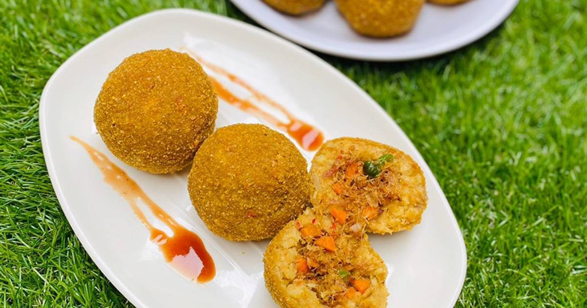 Crispy stuffed yamballs girki daga mumeena’s kitchen - Cookpad