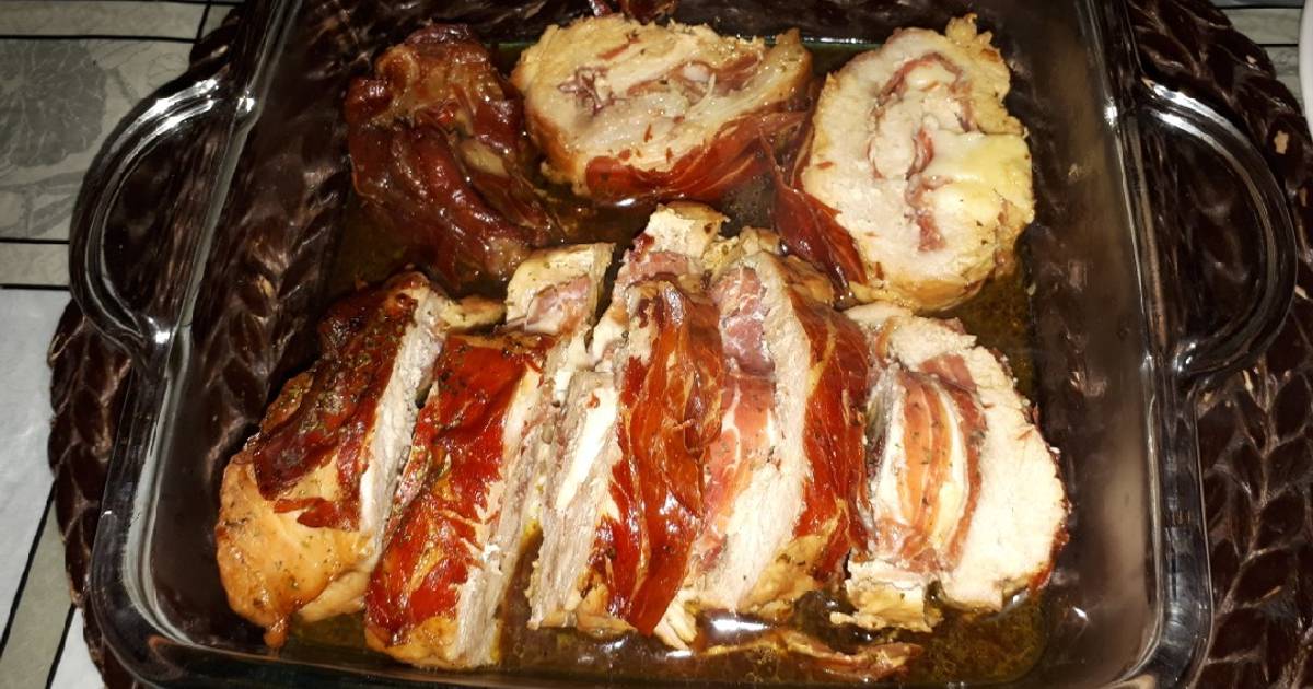 Lomo relleno de jamón serrano y queso Receta de sonia- Cookpad