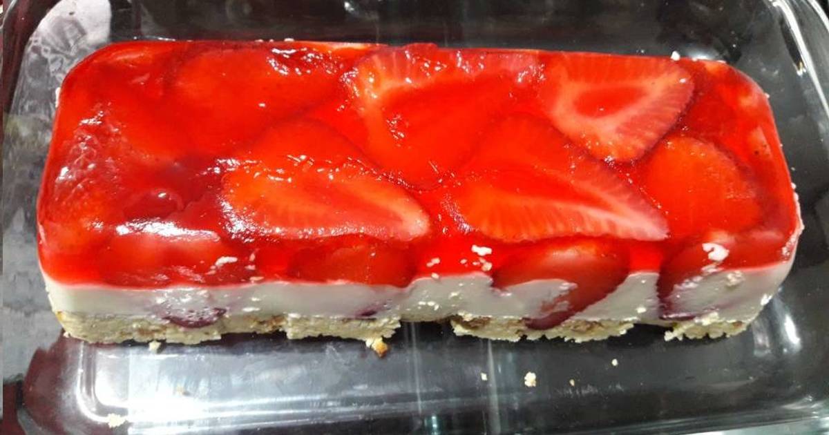 Cheesecake de Frutillas sin azúcar Receta de Emmanuel- Cookpad