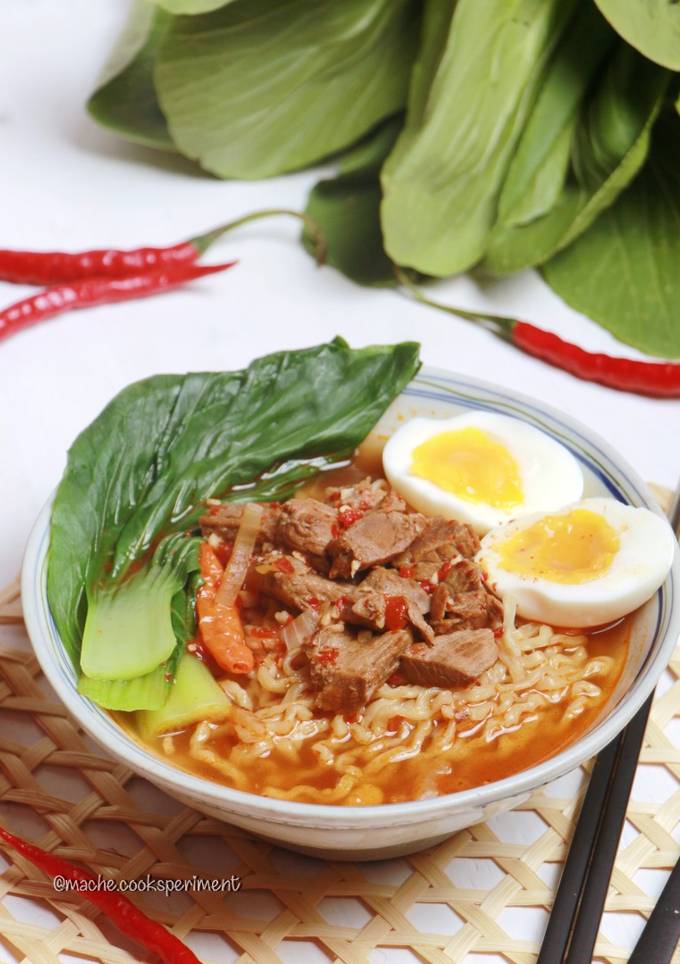 Resep Mie Kuah Sapi Pedas oleh mache.cooksperiment - Cookpad