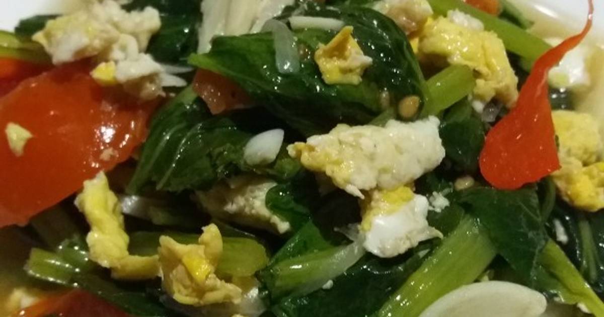 Resep Tumis Sawi ijo telur oleh Hilda Dawood - Cookpad