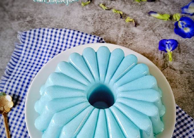 Resep Puding Busa Bunga Telang oleh Sari Utami Kimdonghwa - Cookpad