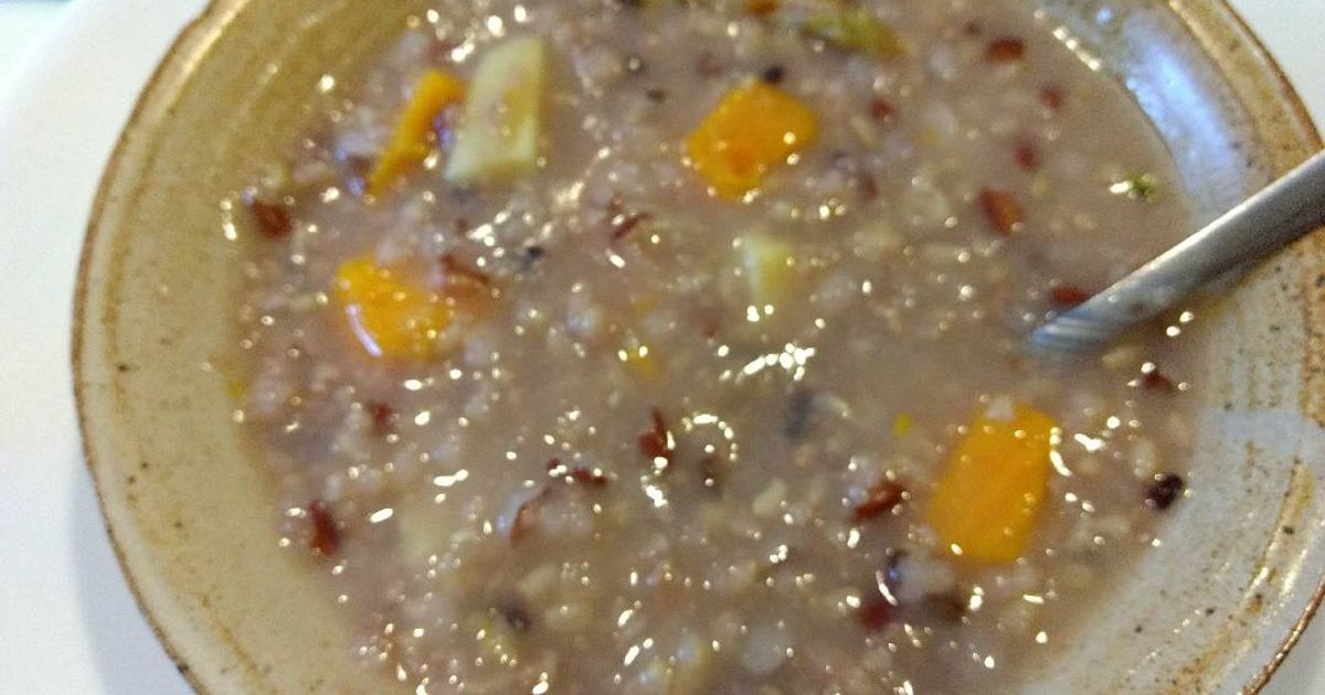 Sprouted Multigrain And Sweet Potato Congee #Healing Recipe# Recipe By ...